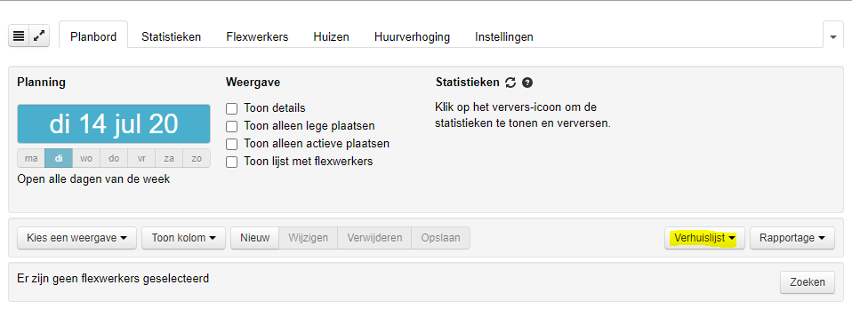 Verhuislijst – Flexportal